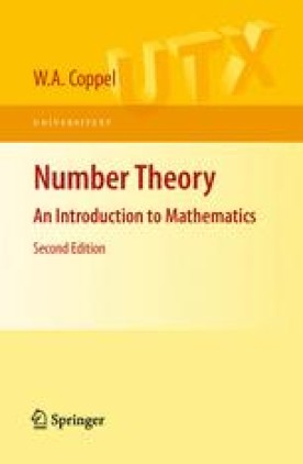 Number Theory | SpringerLink