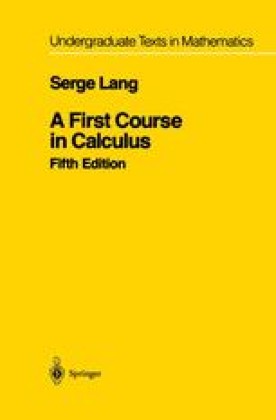 A First Course in Calculus | SpringerLink