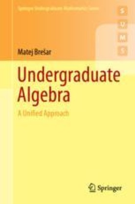Undergraduate Algebra | SpringerLink