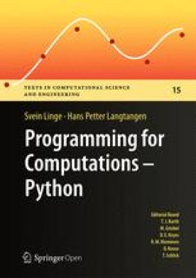 Programming for Computations - Python | SpringerLink