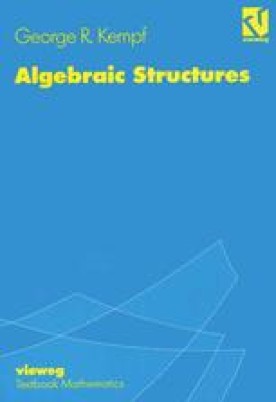 Algebraic Structures | SpringerLink
