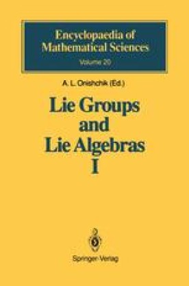 Lie Groups and Lie Algebras I | SpringerLink