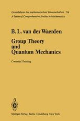 Group Theory and Quantum Mechanics | SpringerLink