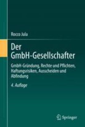 3. Teil Rechte und Pflichten des GmbH-Gesellschafters | SpringerLink