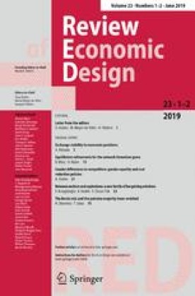 Review of Economic Design | Volumes and issues
