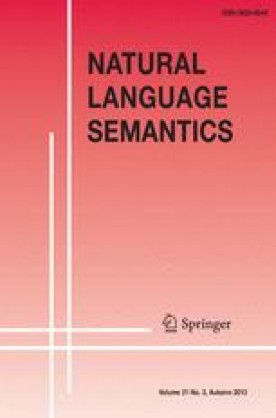 Natural Language Semantics | Volumes and issues