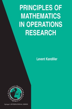 Principles of Mathematics in Operations Research | SpringerLink