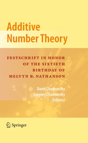 Additive Number Theory | SpringerLink