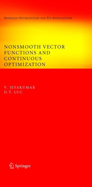 Nonsmooth Vector Functions and Continuous Optimization | SpringerLink