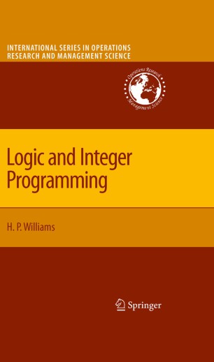 Logic and Integer Programming | SpringerLink