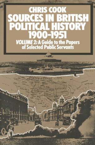 Sources in British Political History 1900–1951 | SpringerLink