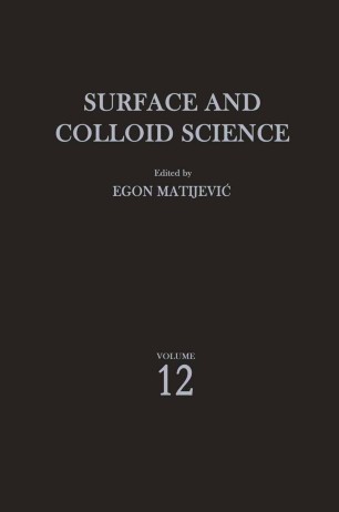 Surface and Colloid Science | SpringerLink