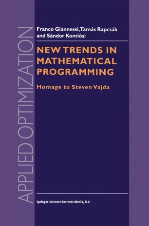 New Trends in Mathematical Programming | SpringerLink
