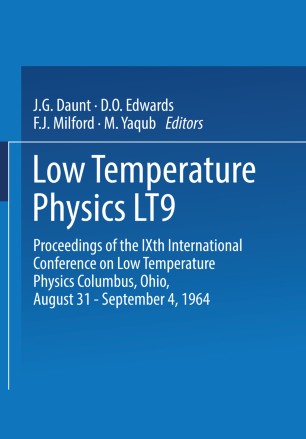 Low Temperature Physics LT9 | SpringerLink