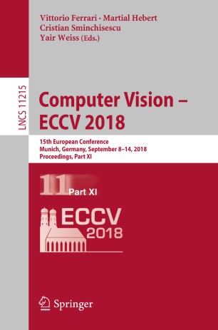 Computer Vision – ECCV 2018 | SpringerLink