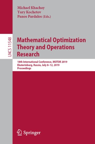 Mathematical Optimization Theory and Operations Research | SpringerLink