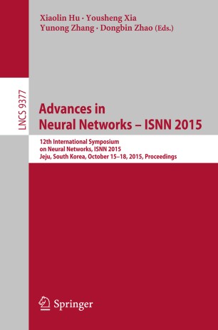Advances in Neural Networks – ISNN 2015 | SpringerLink