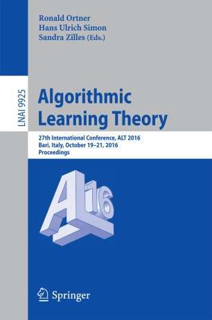 Algorithmic Learning Theory | SpringerLink