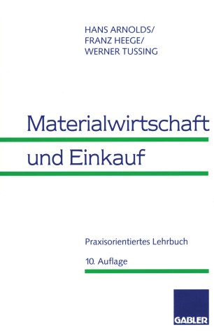 Materialwirtschaft und Einkauf | SpringerLink