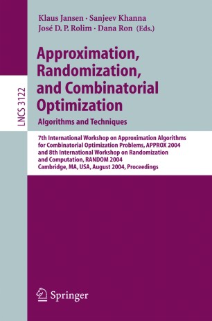 Approximation, Randomization, and Combinatorial Optimization. Algorithms and Techniques: 7th ...