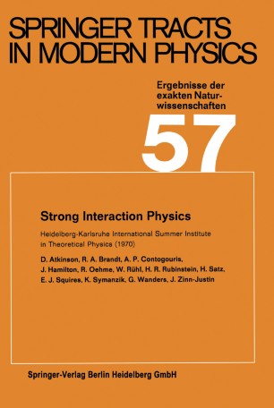 Strong Interaction Physics | SpringerLink