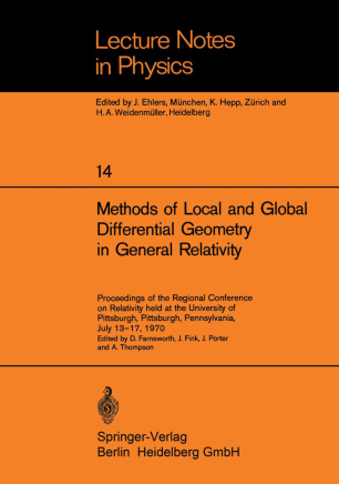 Methods of Local and Global Differential Geometry in General Relativity ...
