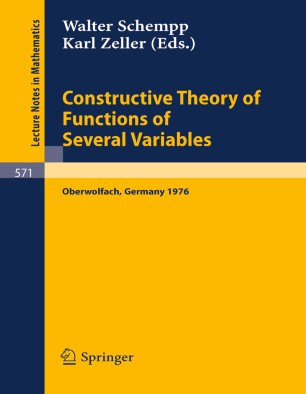 Constructive Theory of Functions of Several Variables | SpringerLink