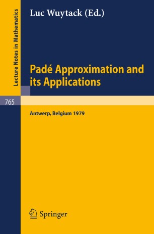 Padé Approximation and its Applications | SpringerLink