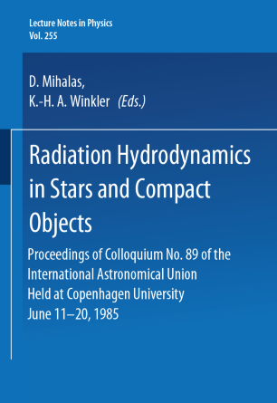 Radiation Hydrodynamics in Stars and Compact Objects | SpringerLink
