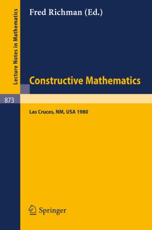 Constructive Mathematics | SpringerLink