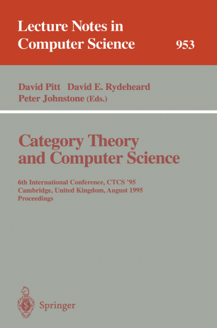 Category Theory and Computer Science | SpringerLink