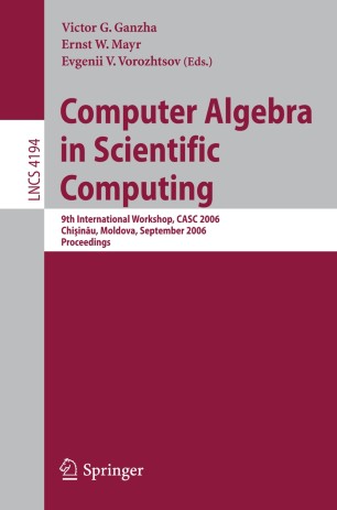 Computer Algebra in Scientific Computing | SpringerLink