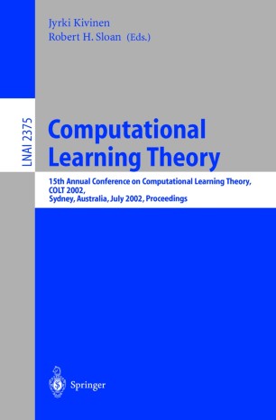 Computational learning theory : 15th Annual Conference on Computational ...
