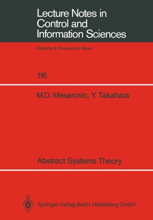 Abstract Systems Theory | SpringerLink
