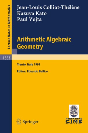 Arithmetic Algebraic Geometry | SpringerLink