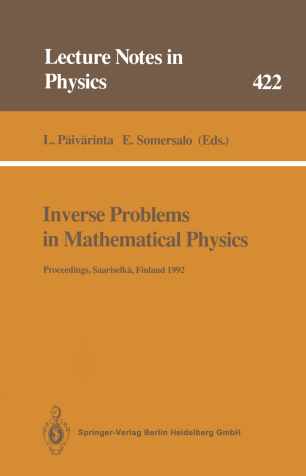 Inverse Problems in Mathematical Physics | SpringerLink