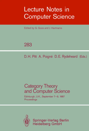 Category Theory and Computer Science | SpringerLink