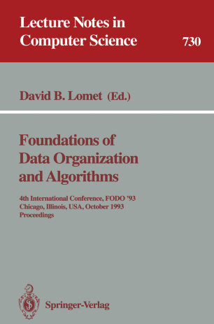 Foundations of Data Organization and Algorithms | SpringerLink