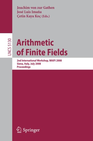Arithmetic of Finite Fields | SpringerLink