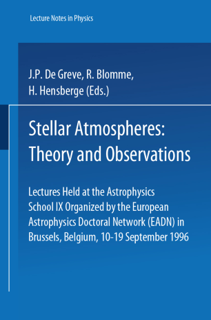 Stellar Atmospheres: Theory and Observations | SpringerLink