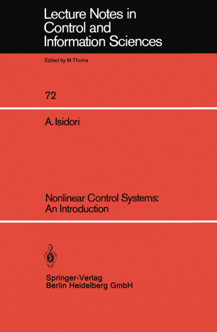 Nonlinear Control Systems: An Introduction | SpringerLink