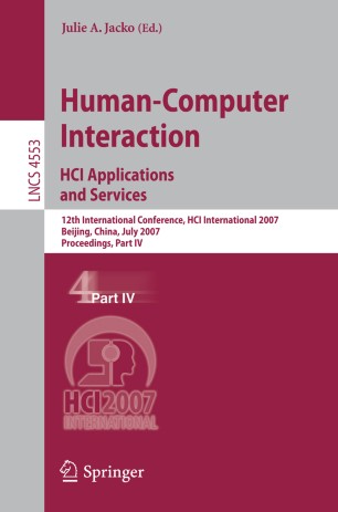 Human-Computer Interaction. HCI Applications and Services | SpringerLink