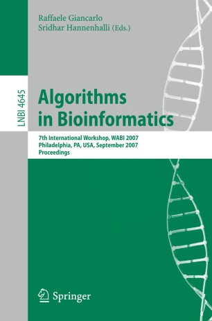 Algorithms in Bioinformatics | SpringerLink