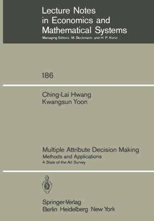 Multiple Attribute Decision Making | SpringerLink