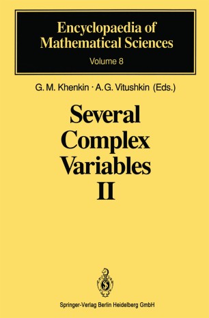 Several Complex Variables II | SpringerLink