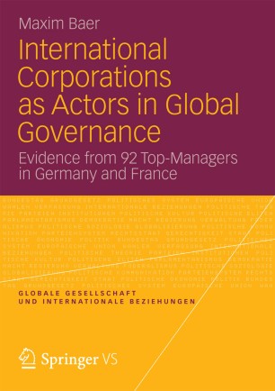 International Corporations as Actors in Global Governance | SpringerLink