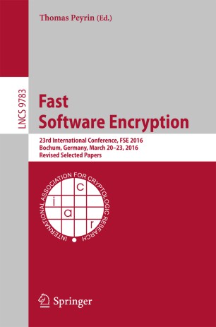 Fast Software Encryption | SpringerLink