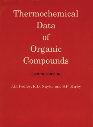 Thermochemical Data of Organic Compounds | SpringerLink