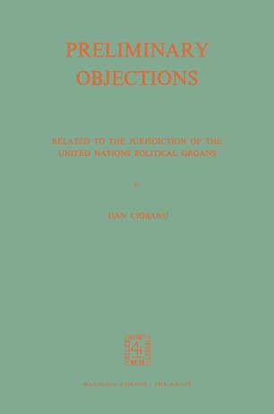 Preliminary Objections | SpringerLink