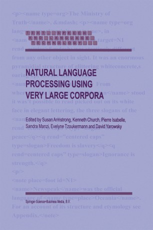 Natural Language Processing Using Very Large Corpora | SpringerLink